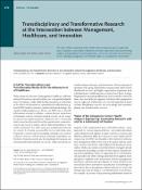 Transdisciplinary and Transformative Research at the Intersection ...